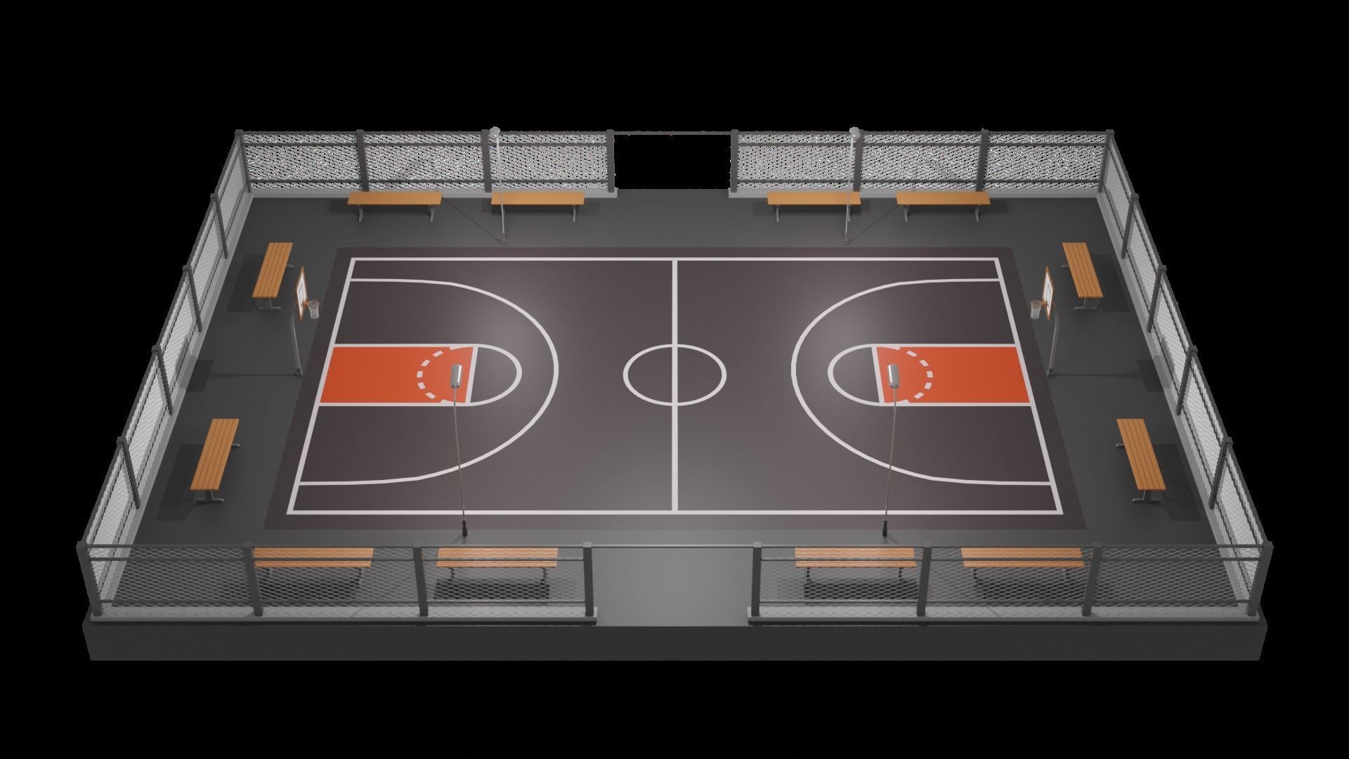 3D model Basketball court A2 VR / AR / low-poly | CGTrader