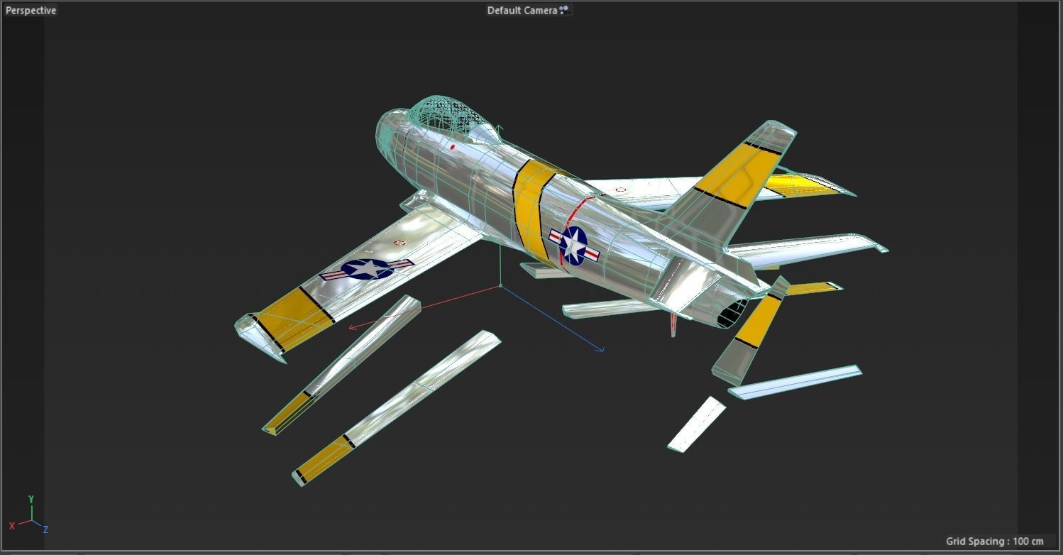 3D model F-86 Sabre USAF Clean VR / AR / low-poly | CGTrader