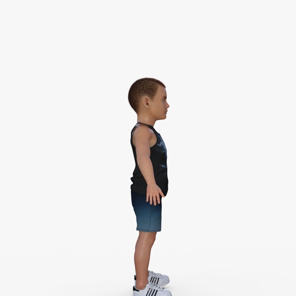 Sporty Kid 3D model rigged | CGTrader