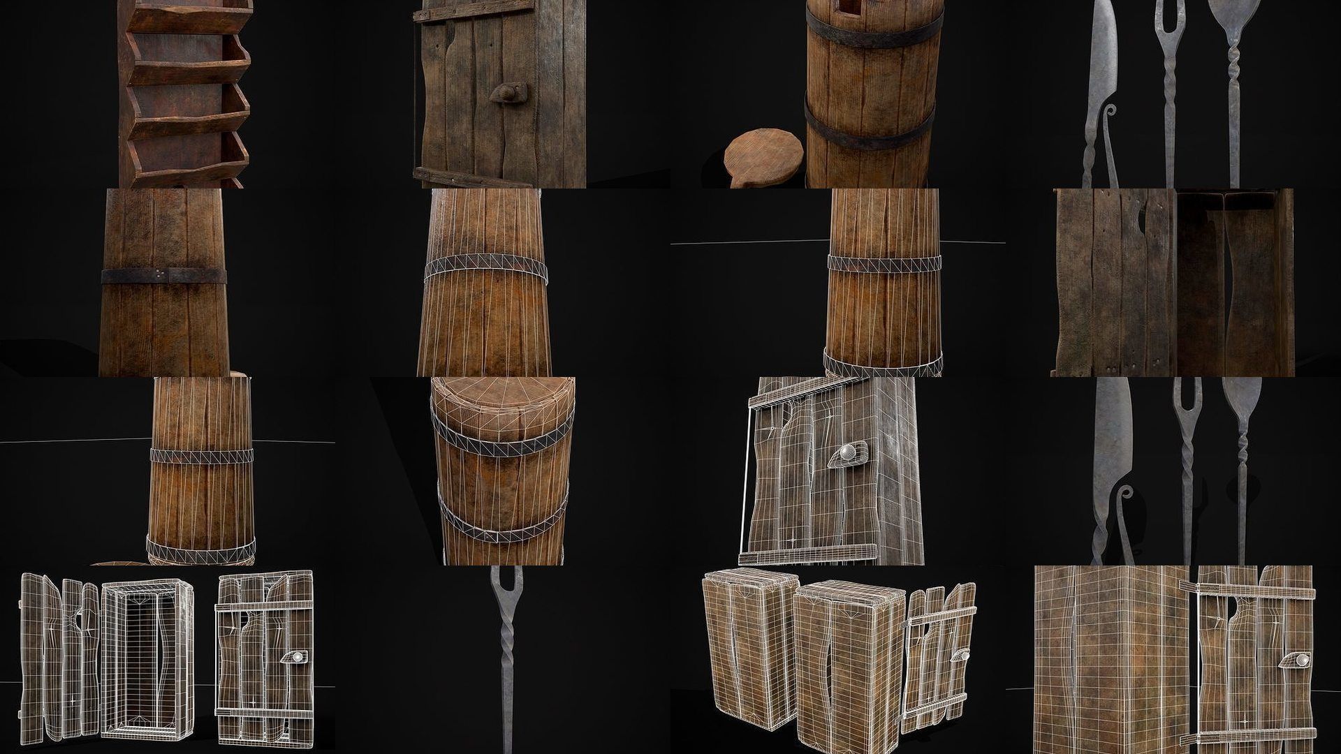 3D Model Collection Medieval Prop Mix Seventy VR / AR / low-poly | CGTrader