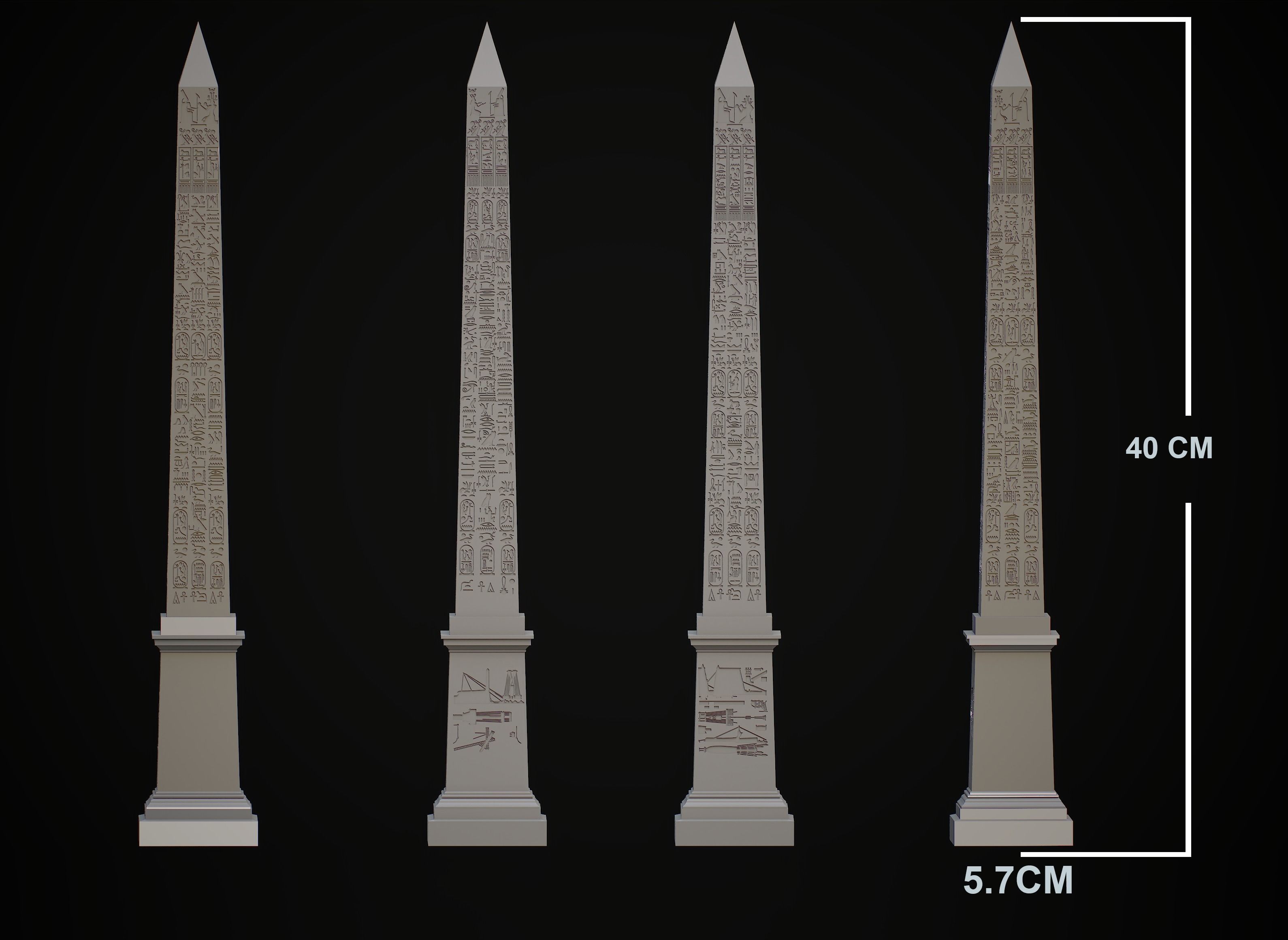 Luxor Obelisk 40CM 3D model 3D printable | CGTrader