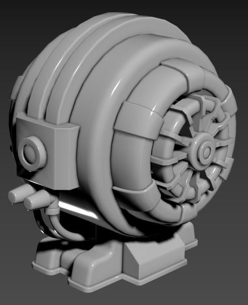 3D model Stylized Cartoony Sci-fi Generator VR / AR / low-poly | CGTrader