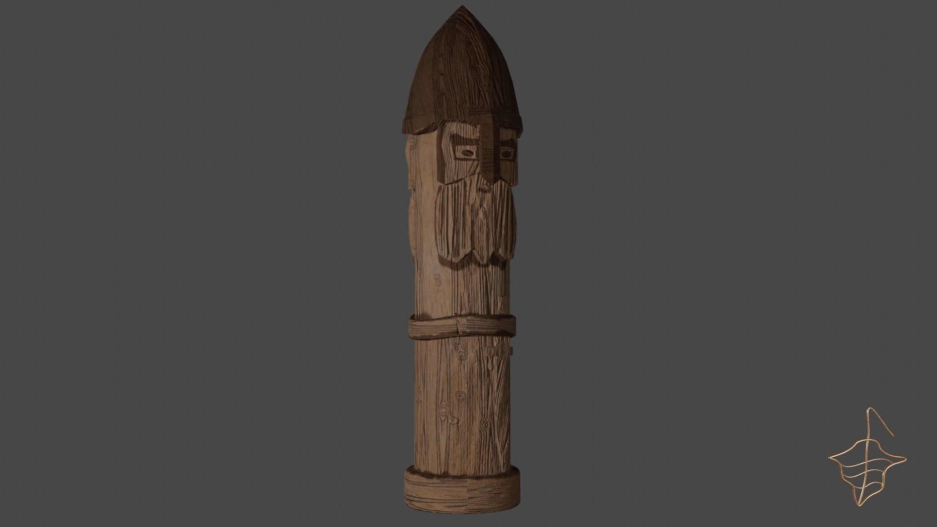 3D model Old slavic pagan idol of thunderer Perun VR / AR / low-poly ...