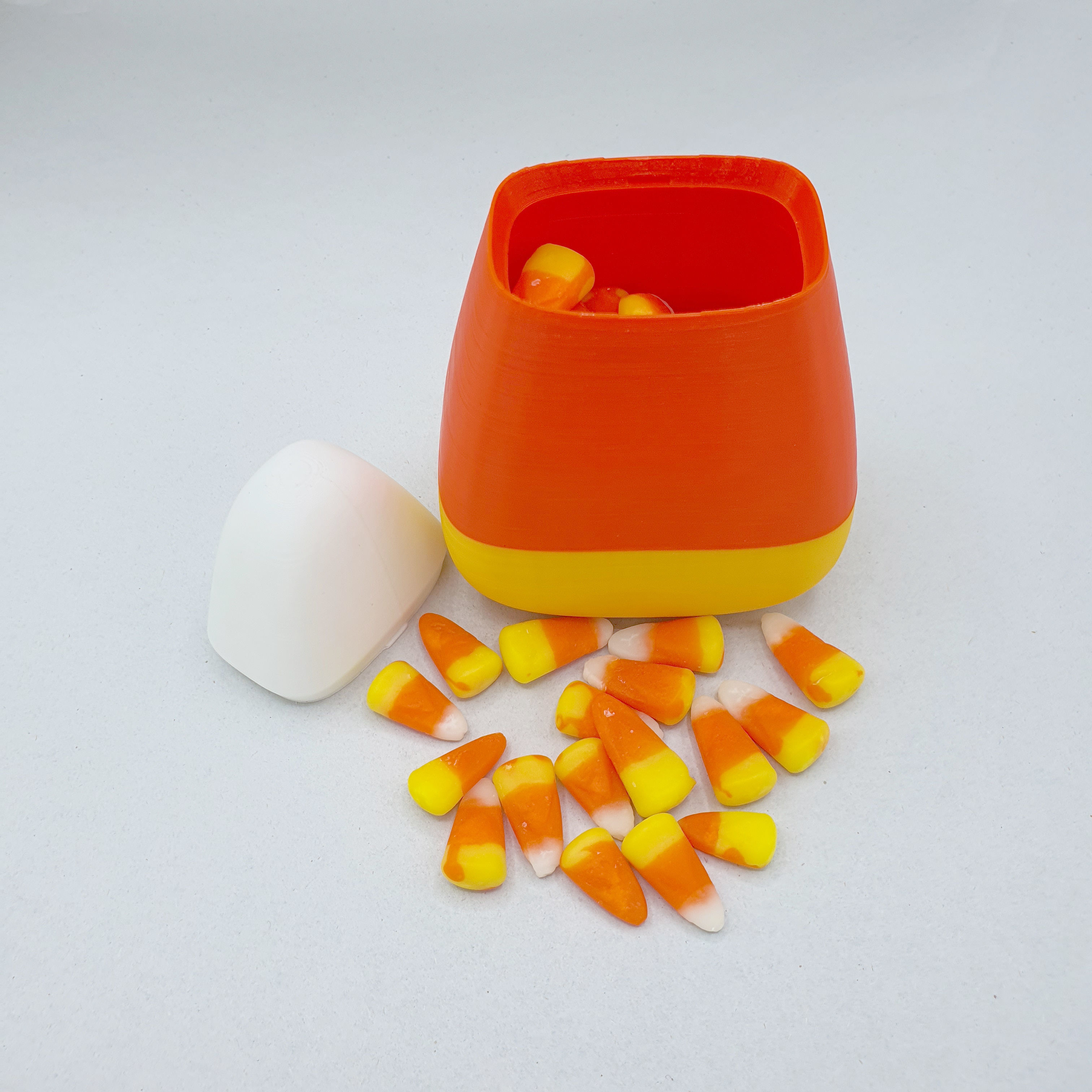 CANDY CORN CONTAINER PRINT IN PLACE NO SUPPORTS CANDY CORN STASH 3D ...