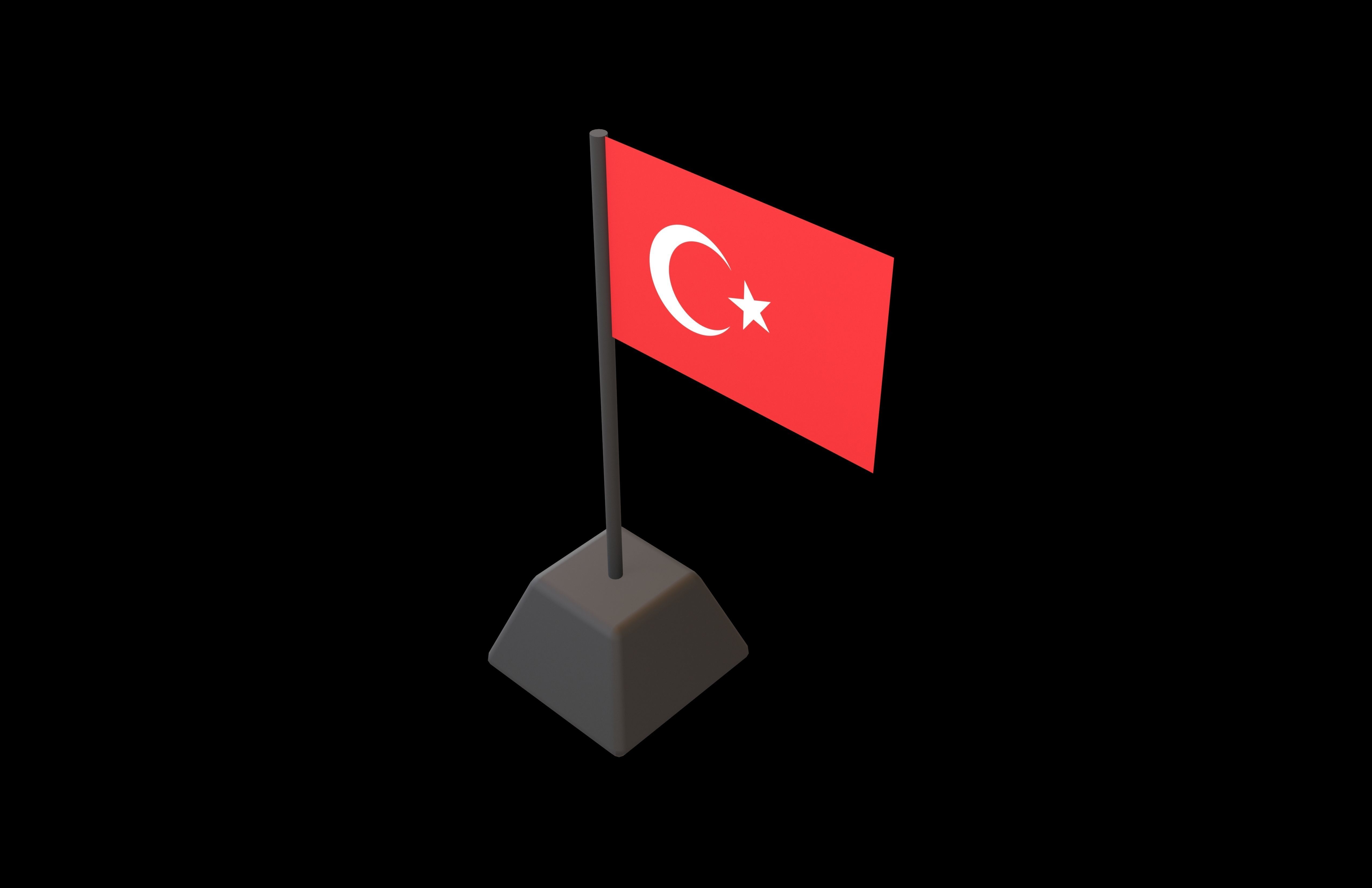3D model Turkey Flag v1 001 VR / AR / low-poly | CGTrader