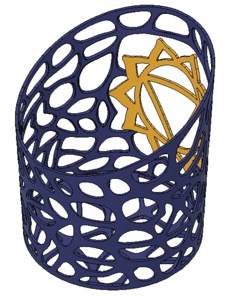 Solar plexus Chakra Glass Vase Holder 3D model 3D printable | CGTrader
