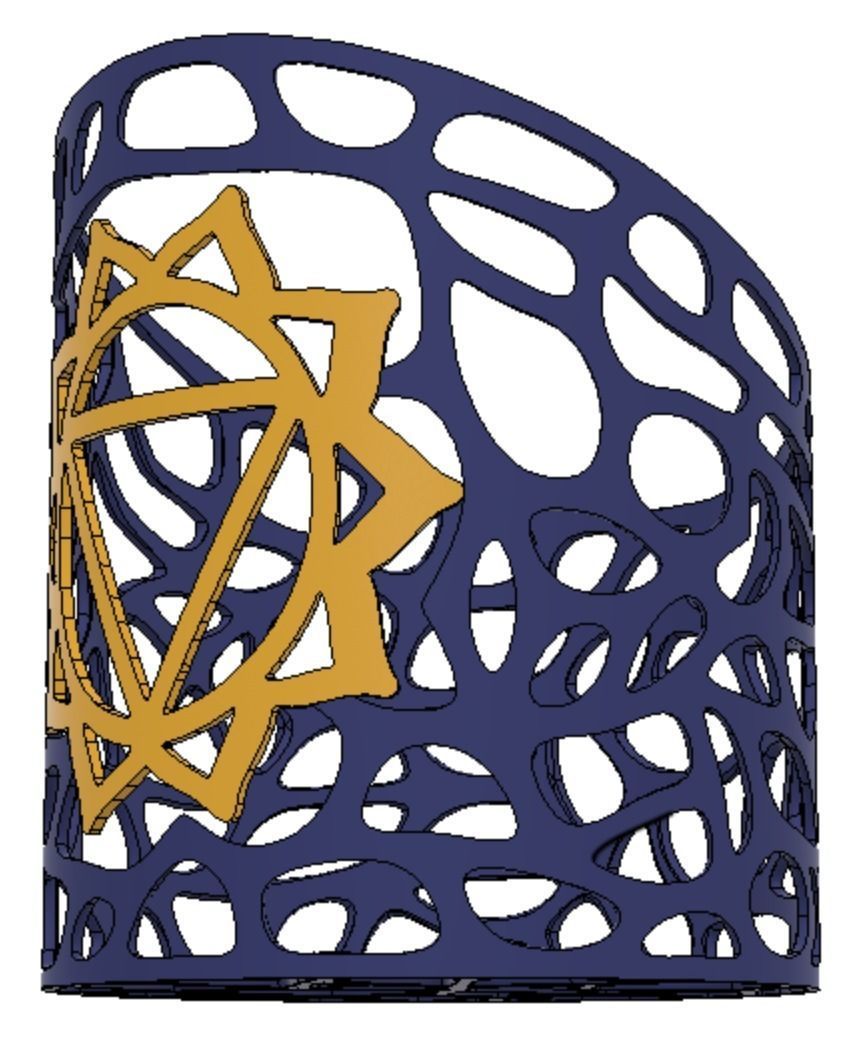 Solar plexus Chakra Glass Vase Holder 3D model 3D printable | CGTrader