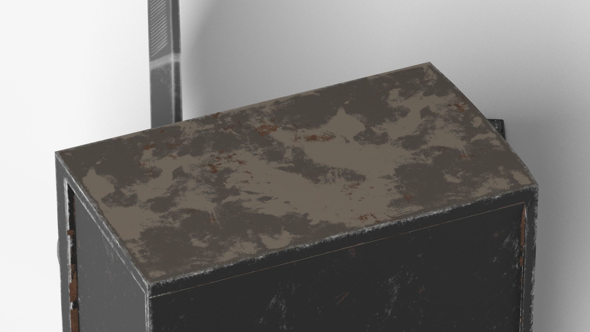 3D model Old Dusty and Rusty desktop computer and monitor VR / AR / low ...