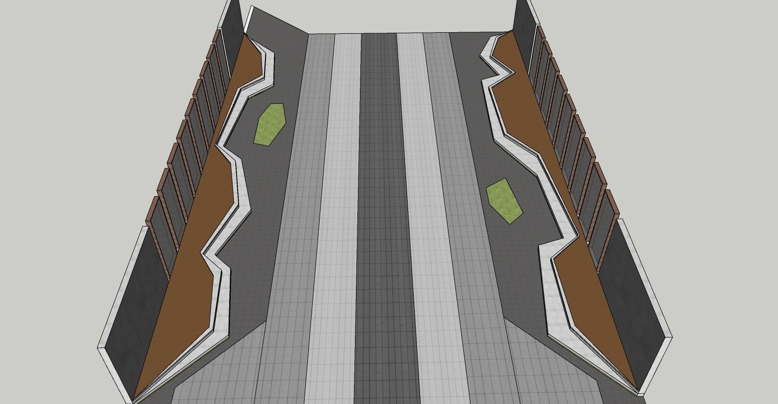 Modern boundary wall design 3D model | CGTrader