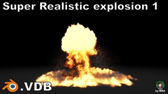 Super Realistic Explosion 3 - vdb animated 3D model animated | CGTrader