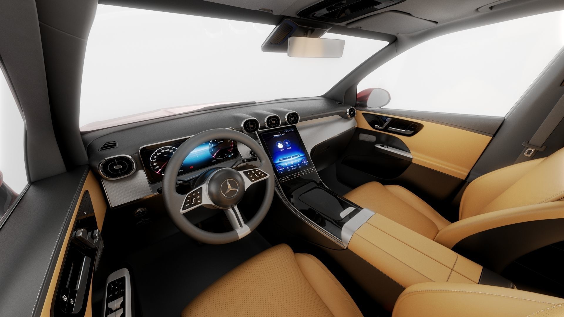 Mercedes-Benz GLC 2023 with interior 3D model | CGTrader