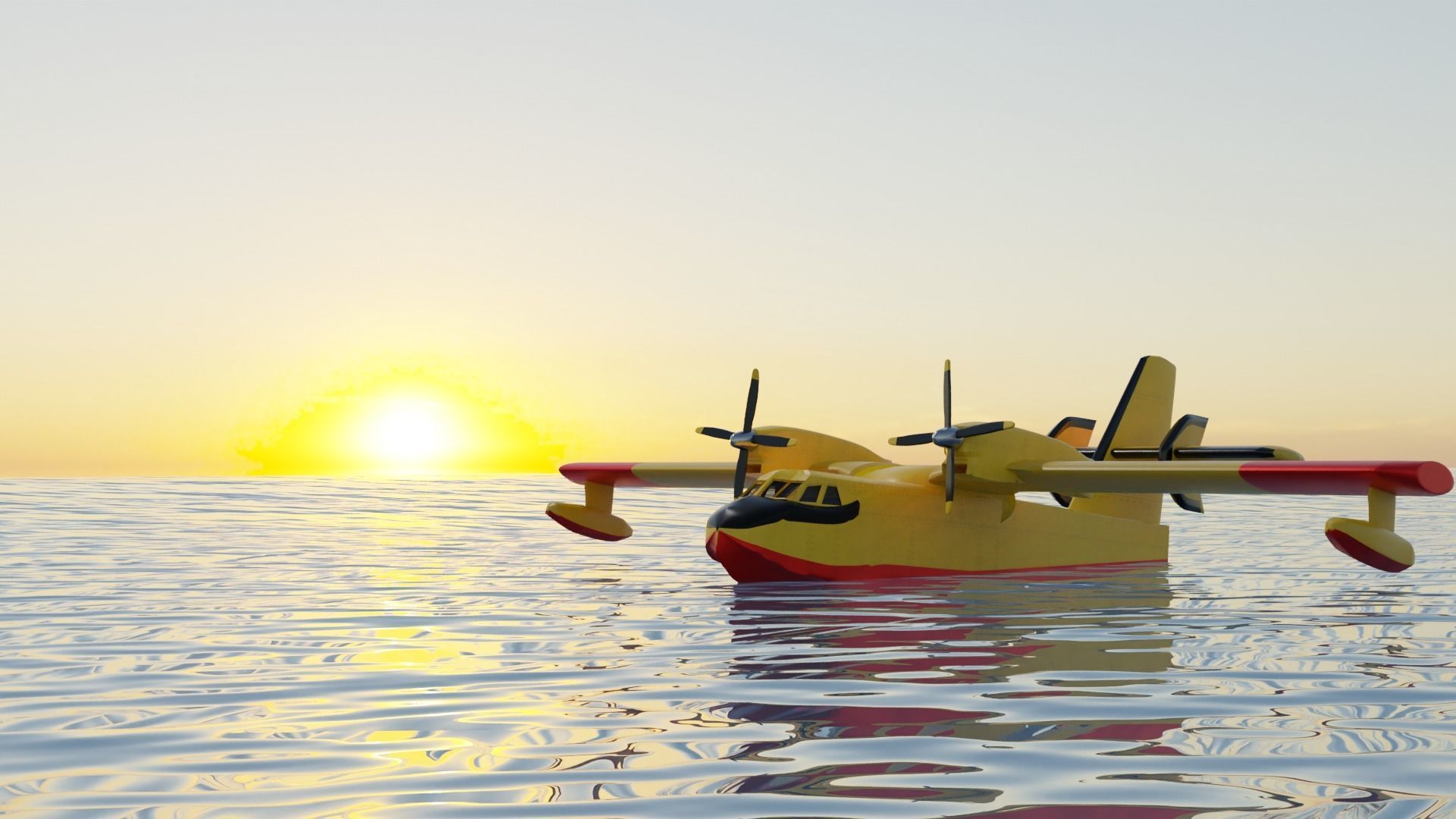 Cl-415 Water Bomber 3D model | CGTrader