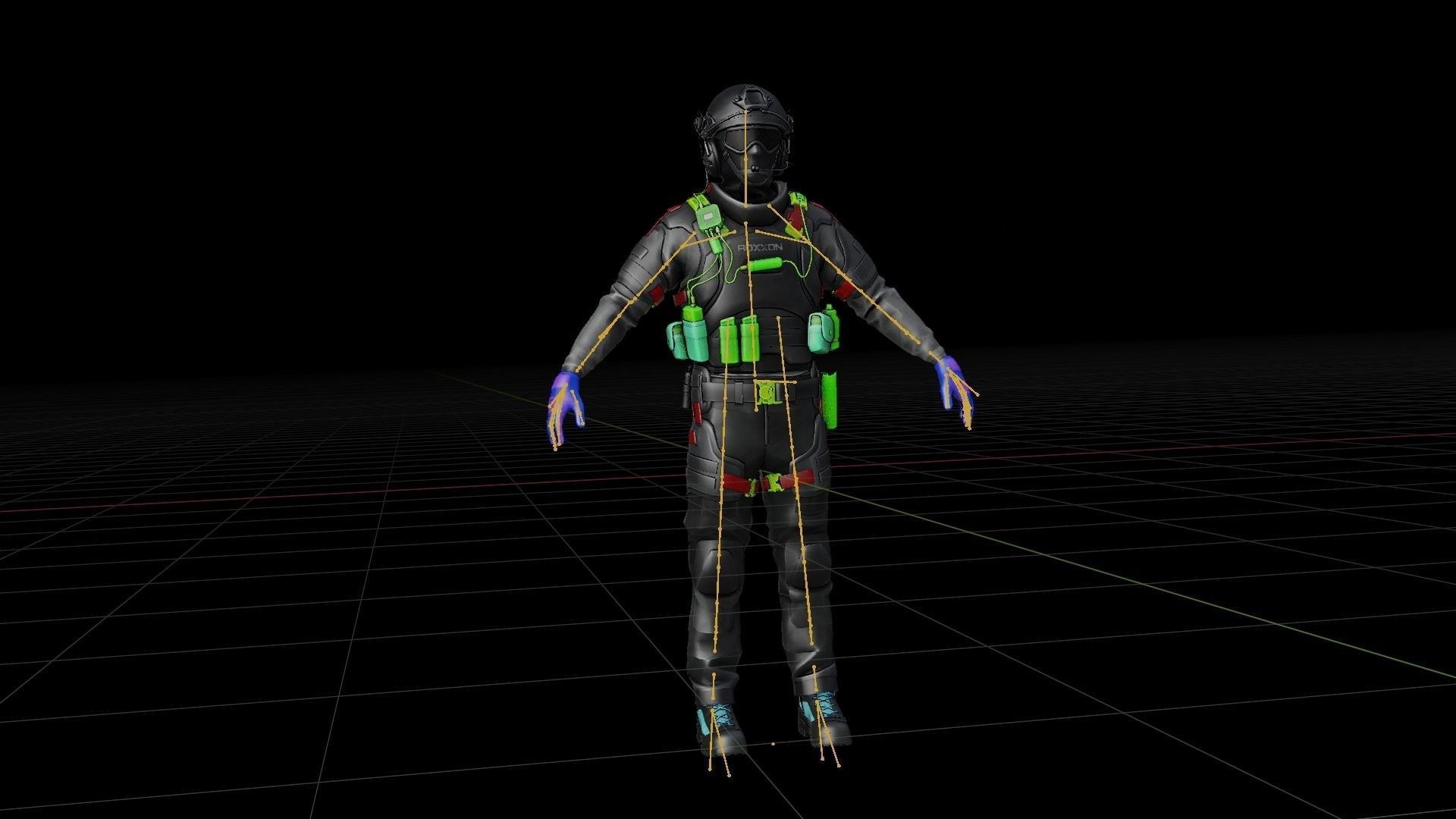 Soldier Roxxon RIGGED from Spider Man Miles Morales 3D model rigged ...