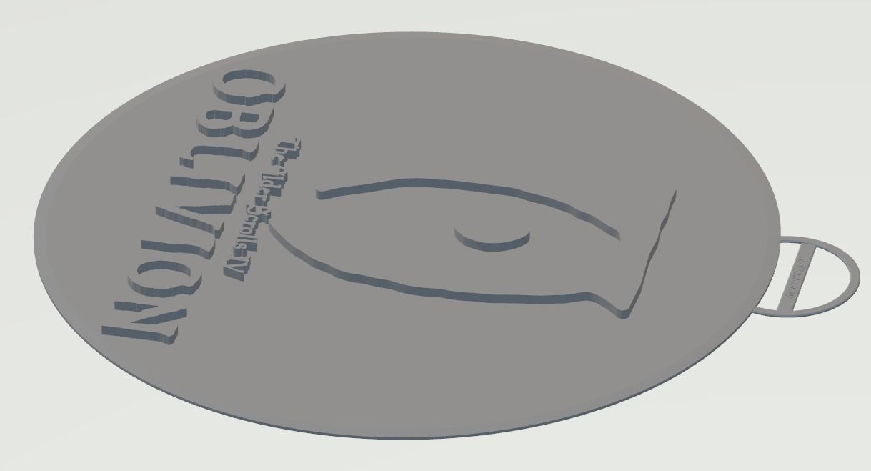 The Elder Scrolls IV Oblivion Logo Keychain 3D model 3D printable ...