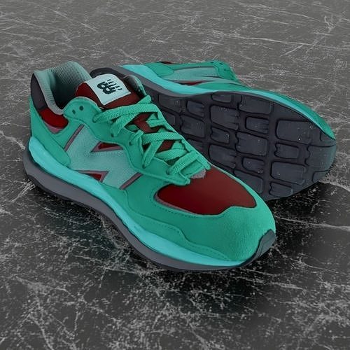 3D model NEW BALANCE 3D SHOES - GREEN - BROWN VR / AR / low-poly | CGTrader