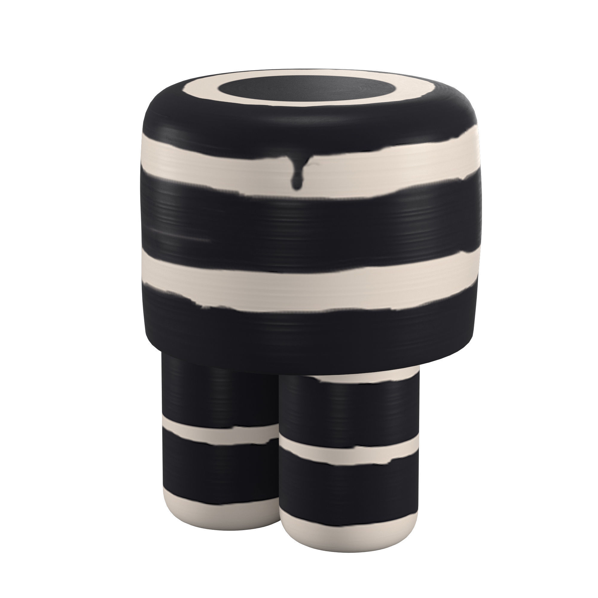 STRIPED MILKING STOOL 3D model | CGTrader