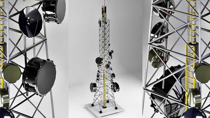 3D model signal tower VR / AR / low-poly | CGTrader