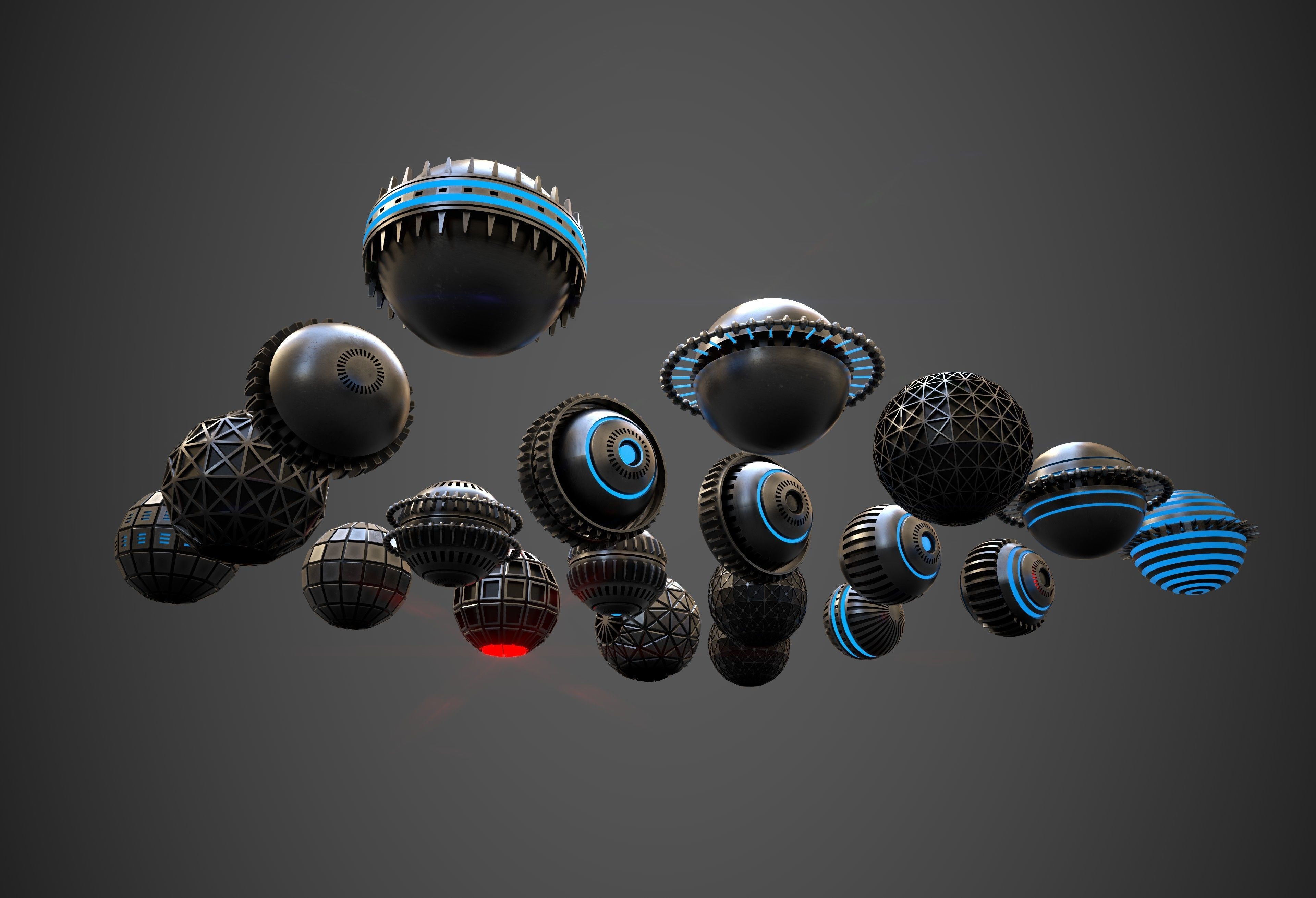 3D model Sci-Fi Sphere Collection Metal One VR / AR / low-poly | CGTrader