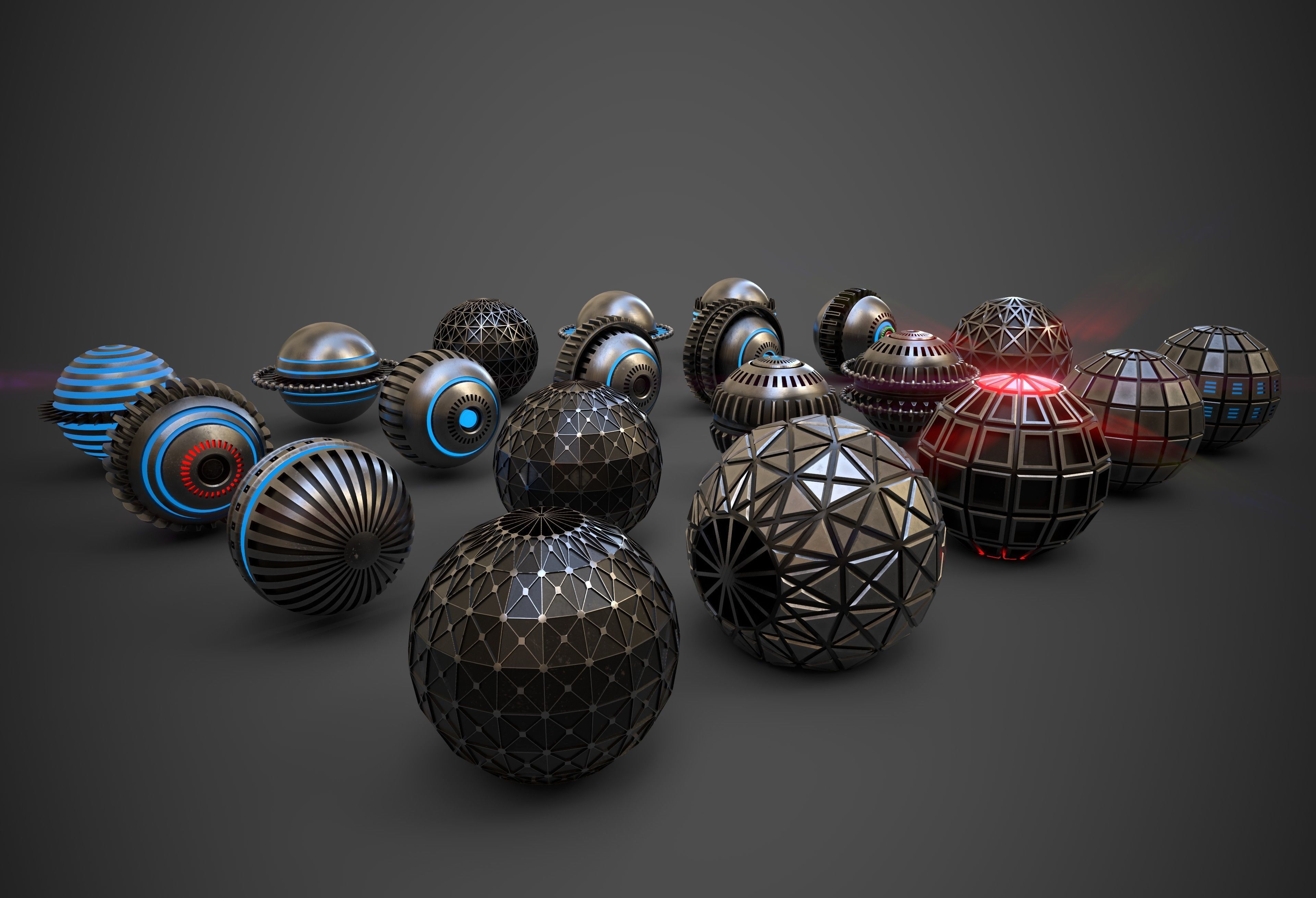 3D model Sci-Fi Sphere Collection Metal One VR / AR / low-poly | CGTrader