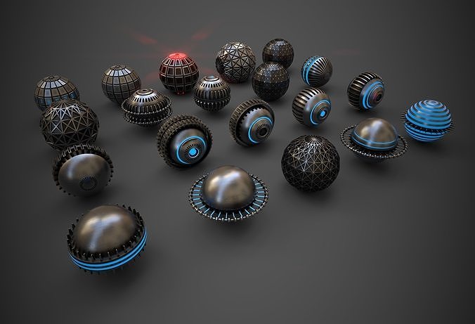 3D model Sci-Fi Sphere Collection Metal One VR / AR / low-poly | CGTrader