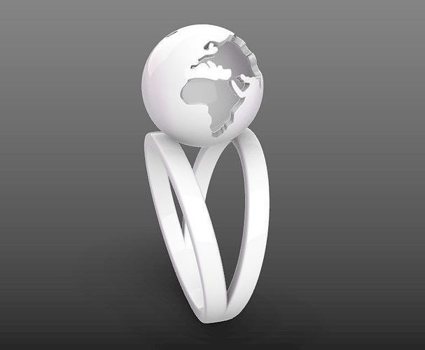 Earth Embrace Ring A Symbol of Our World 3D model 3D printable | CGTrader