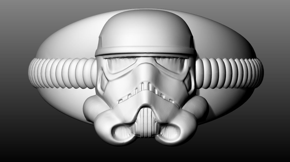 Stormtrooper Helmet Ring Embrace the Galactic Empires Legacy 3D model 3D printable | CGTrader