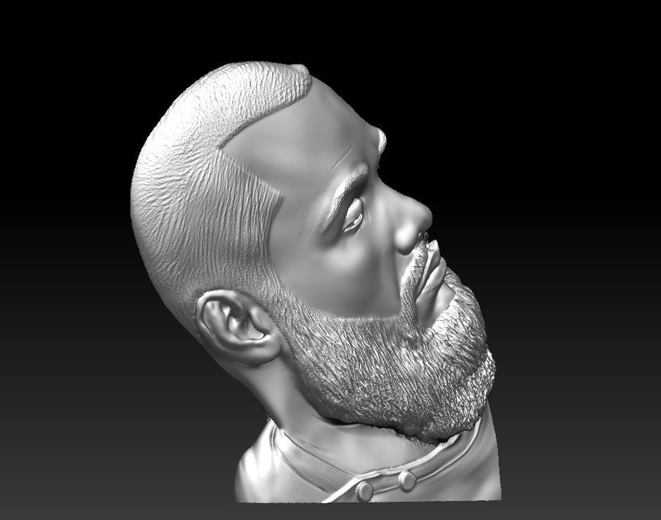 Man Head Portrait sample 3D model 3D printable | CGTrader