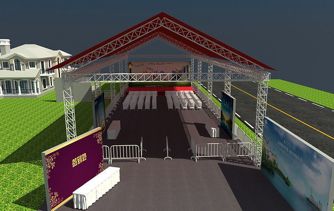 Concert party carnival stage 5 3D model | CGTrader