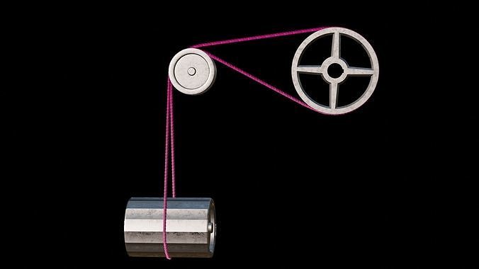 Mechanical Pulley Animated 3 3D model animated | CGTrader