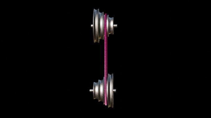 Mechanical Pulley Animated 5 3D model animated | CGTrader