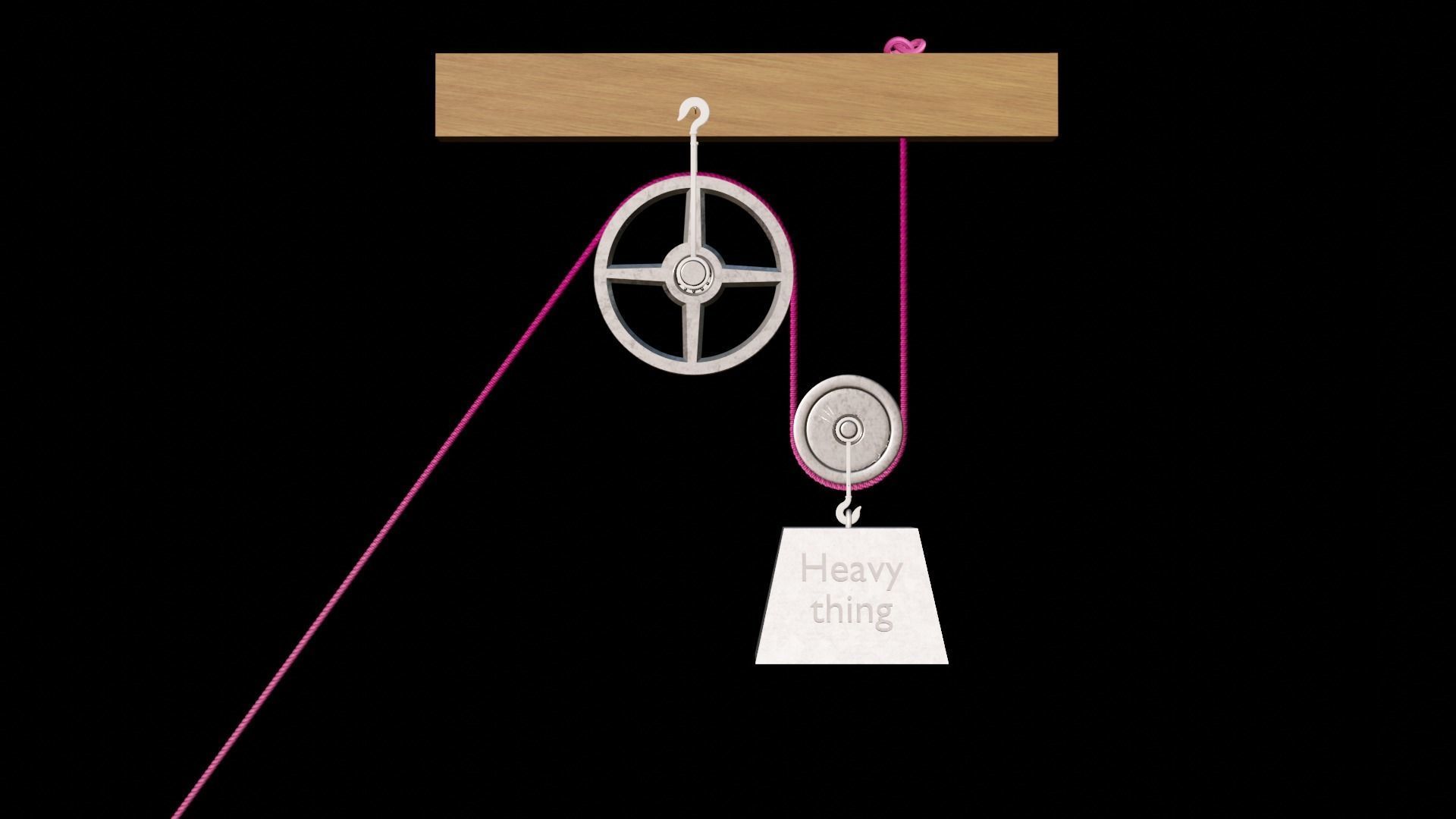 Mechanical Pulley Animated 6 3D model animated | CGTrader