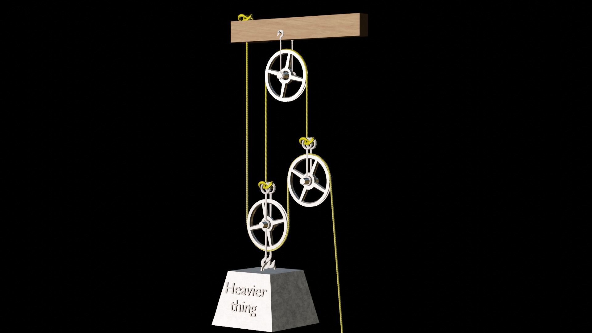 Mechanical Pulley Animated 8 3D model animated | CGTrader