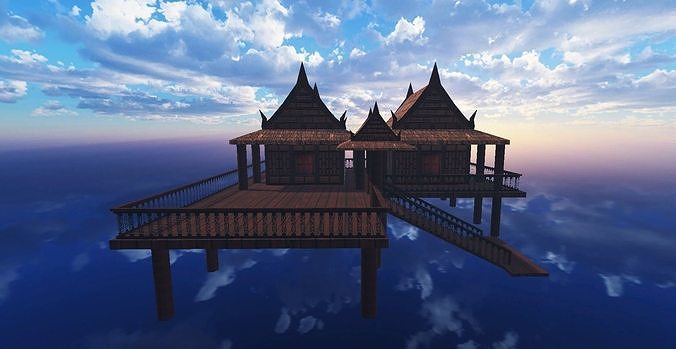 3D model Thai traditional house 02 VR / AR / low-poly | CGTrader