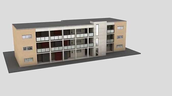 3D model Realistic European City Block Building 26 VR / AR / low-poly ...