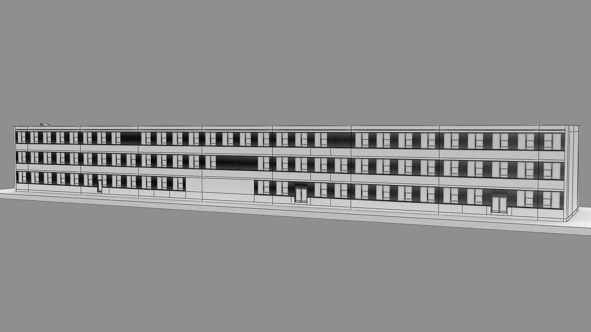 3D model Realistic European City Block Building 33 VR / AR / low-poly ...