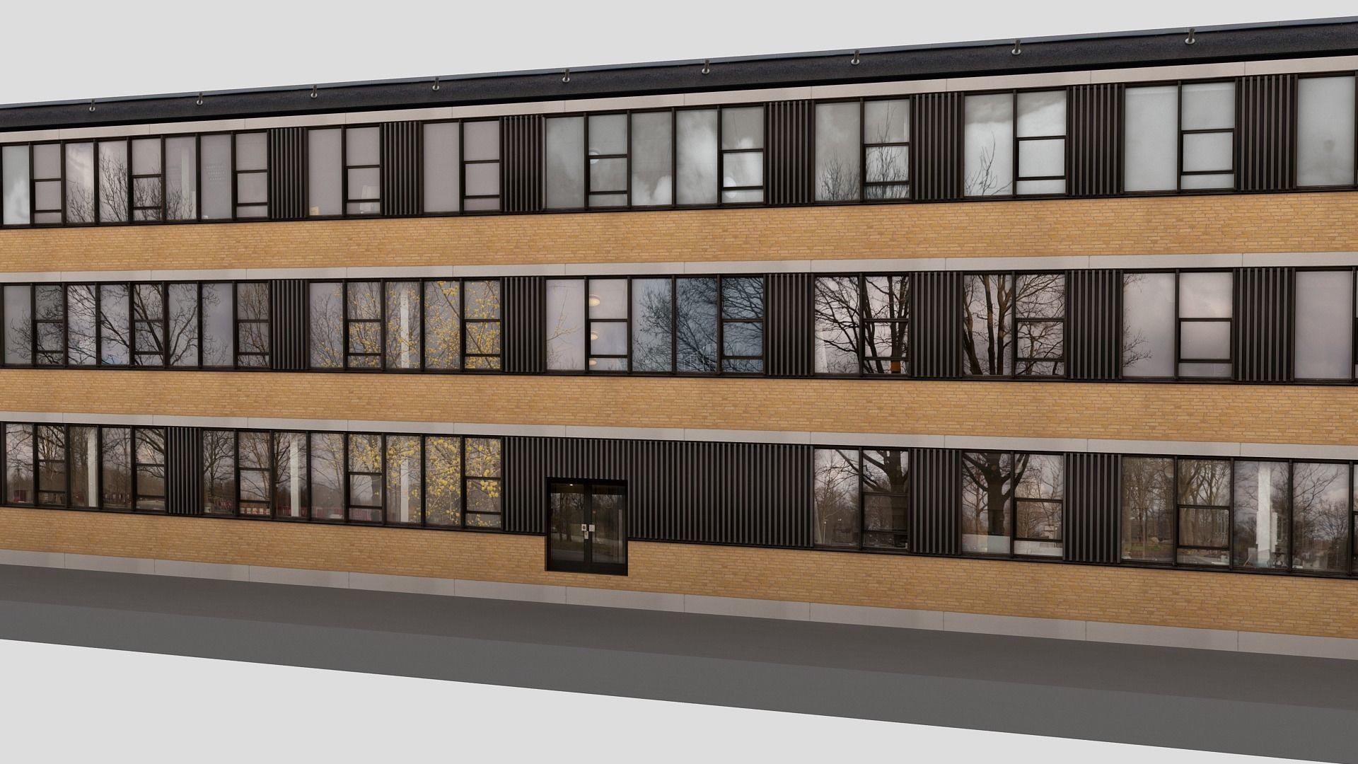 3D model Realistic European City Block Building 33 VR / AR / low-poly ...