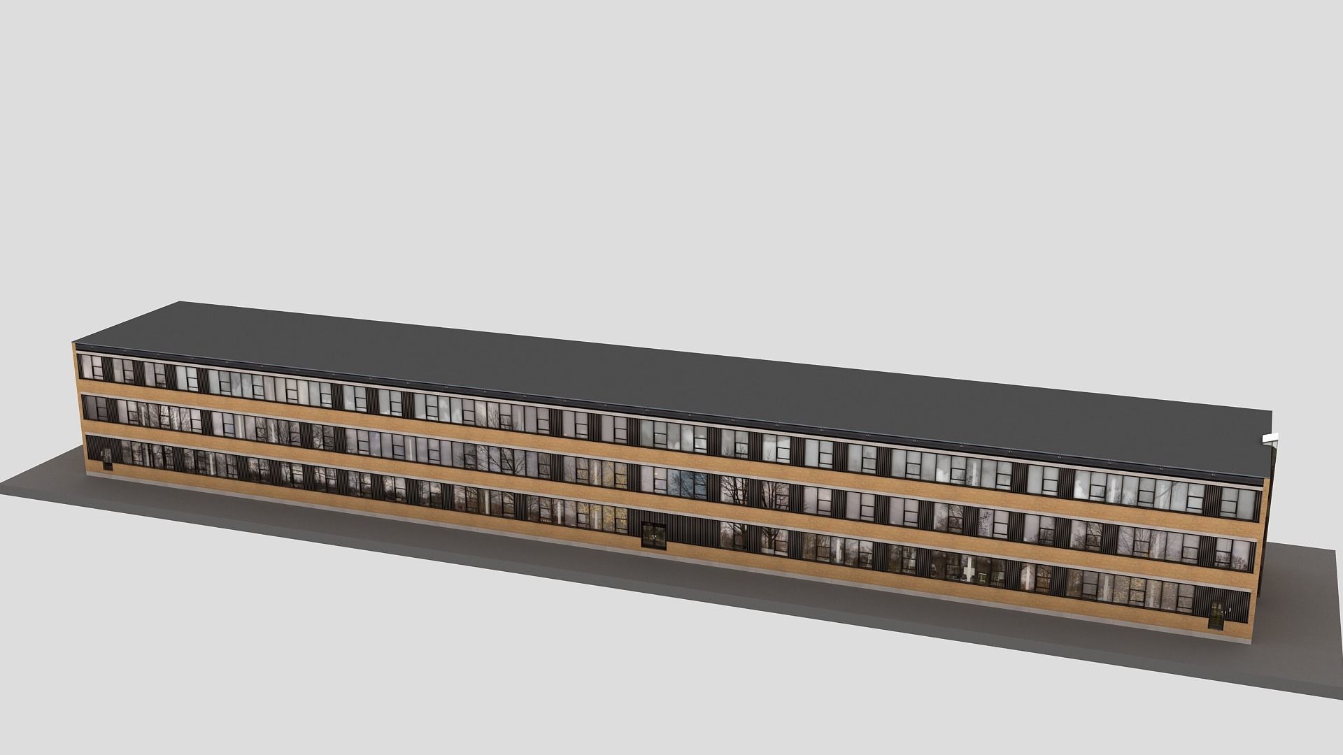 3D model Realistic European City Block Building 33 VR / AR / low-poly ...