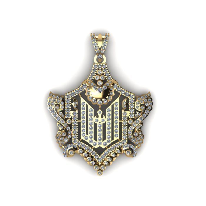 ALLAH name pandent 3D model 3D printable | CGTrader