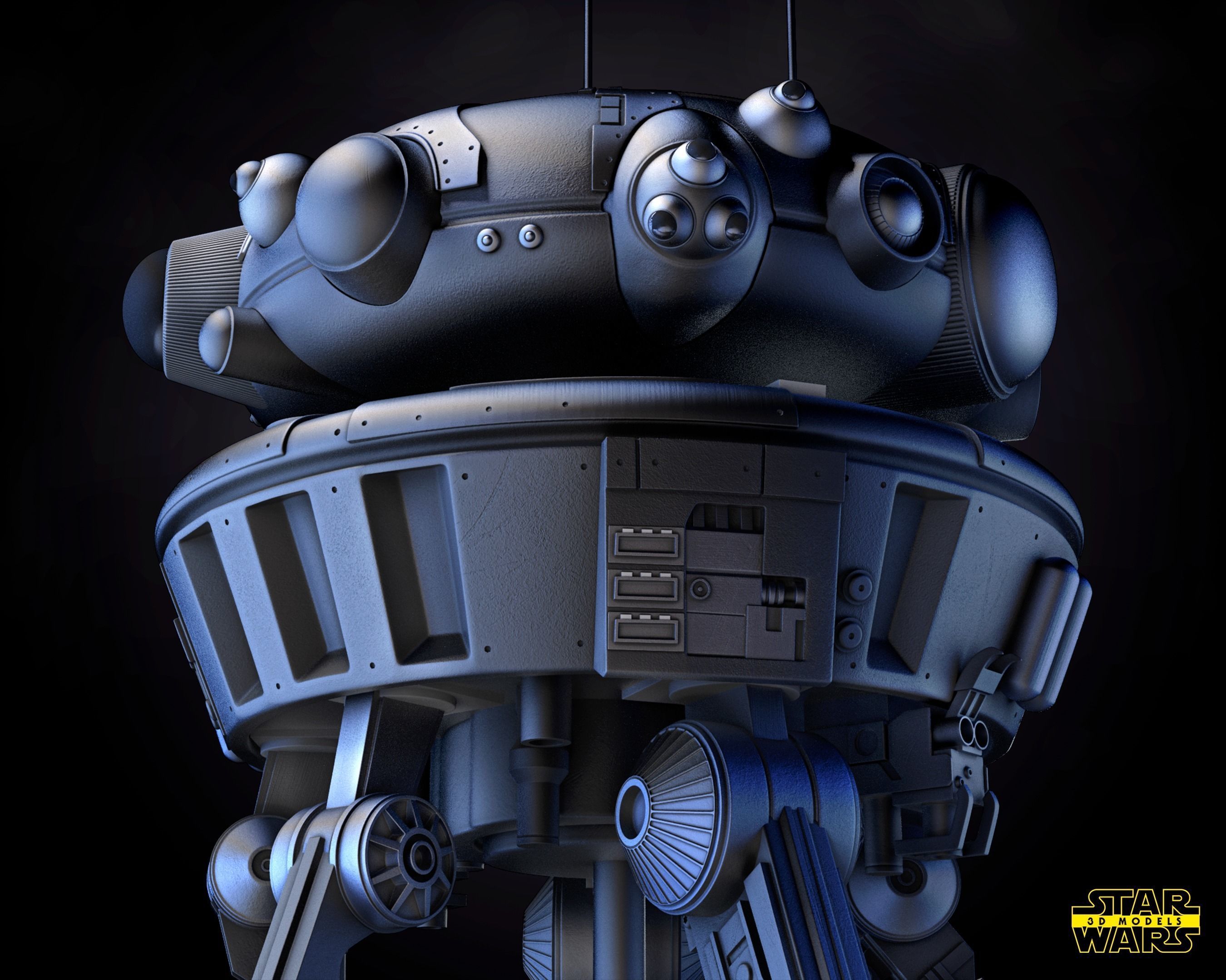 Probe Droid Sculpture Tested for 3D printing 3D model 3D printable ...