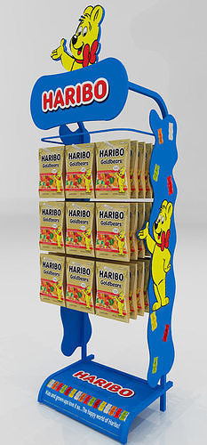 Haribo Display Standee free 3D model | CGTrader