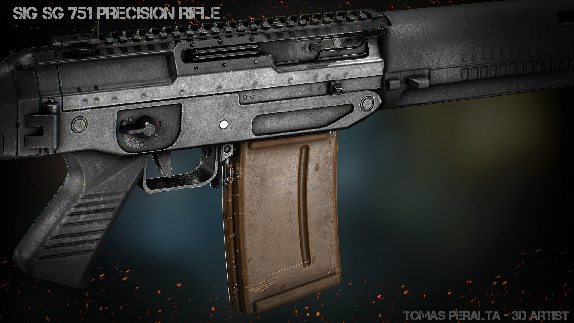 3D model SIG 751 Precision Rifle VR / AR / low-poly | CGTrader