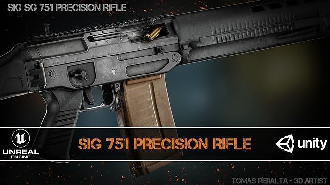 3D model SIG 751 Precision Rifle VR / AR / low-poly | CGTrader