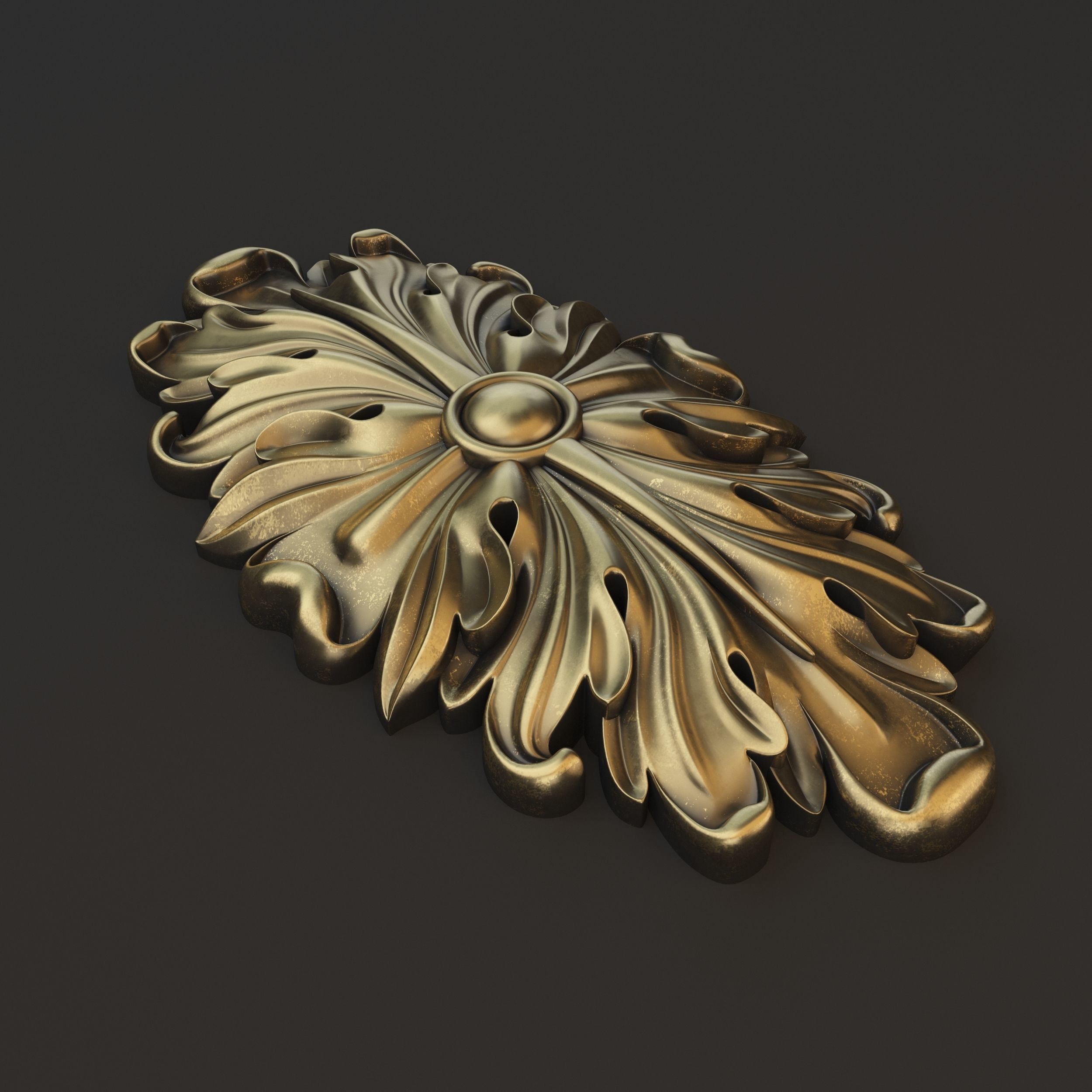Rosette ellips 3D model | CGTrader