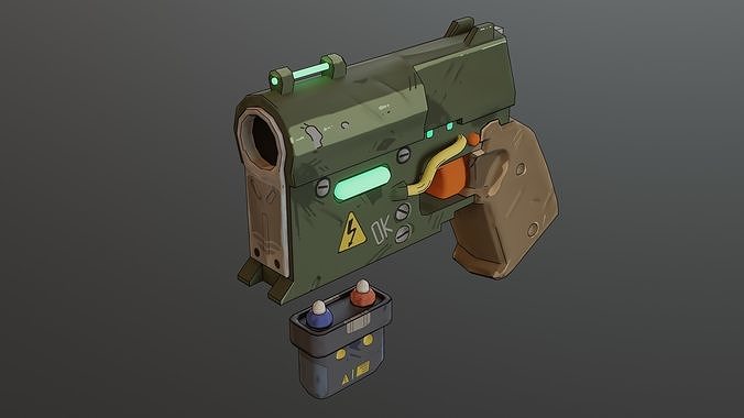 3D model Plasma Gun Cartoon VR / AR / low-poly | CGTrader