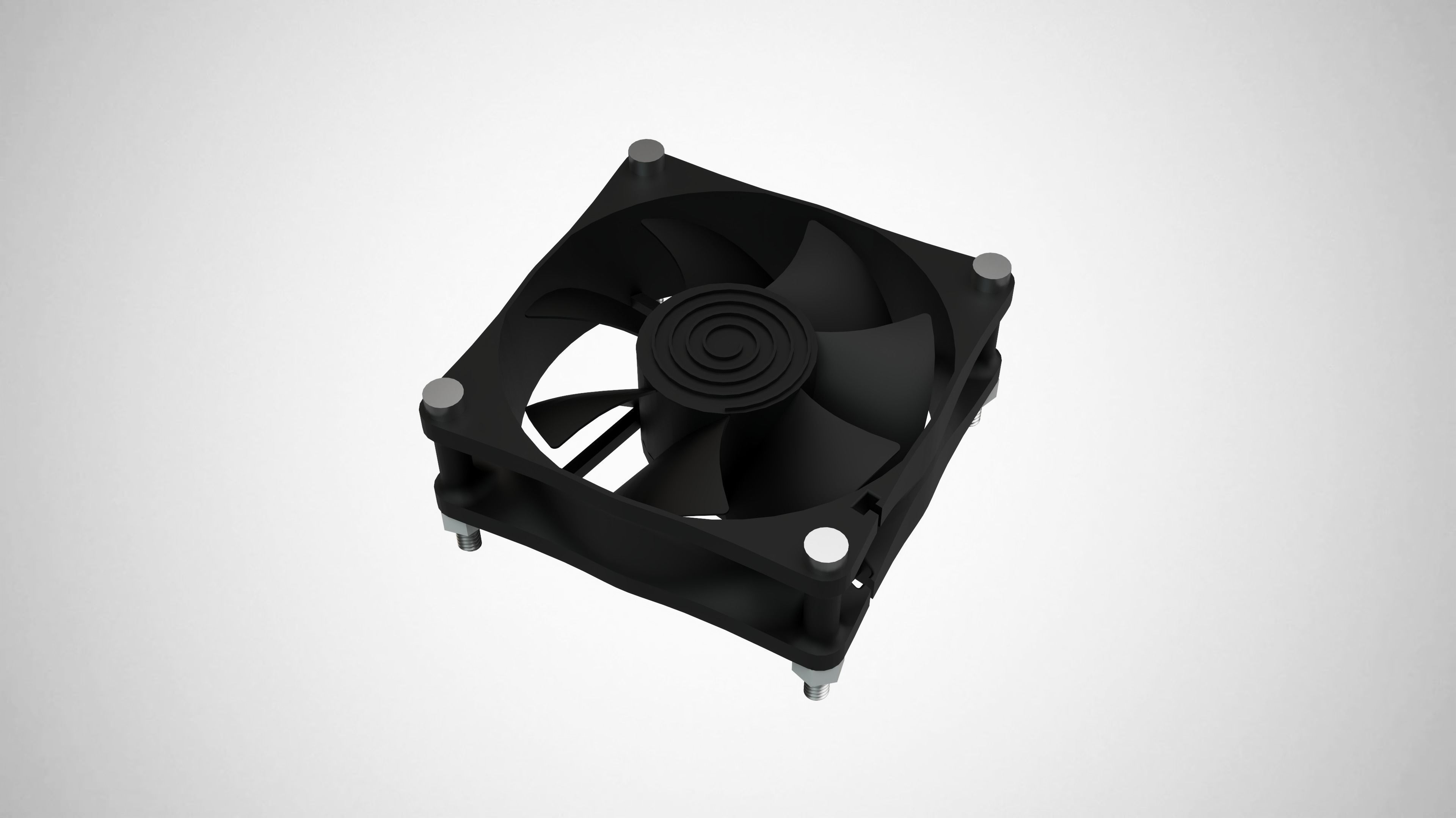 CPU Processor Cooler Fan 3D model | CGTrader