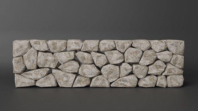 3D model Stone Wall VR / AR / low-poly | CGTrader