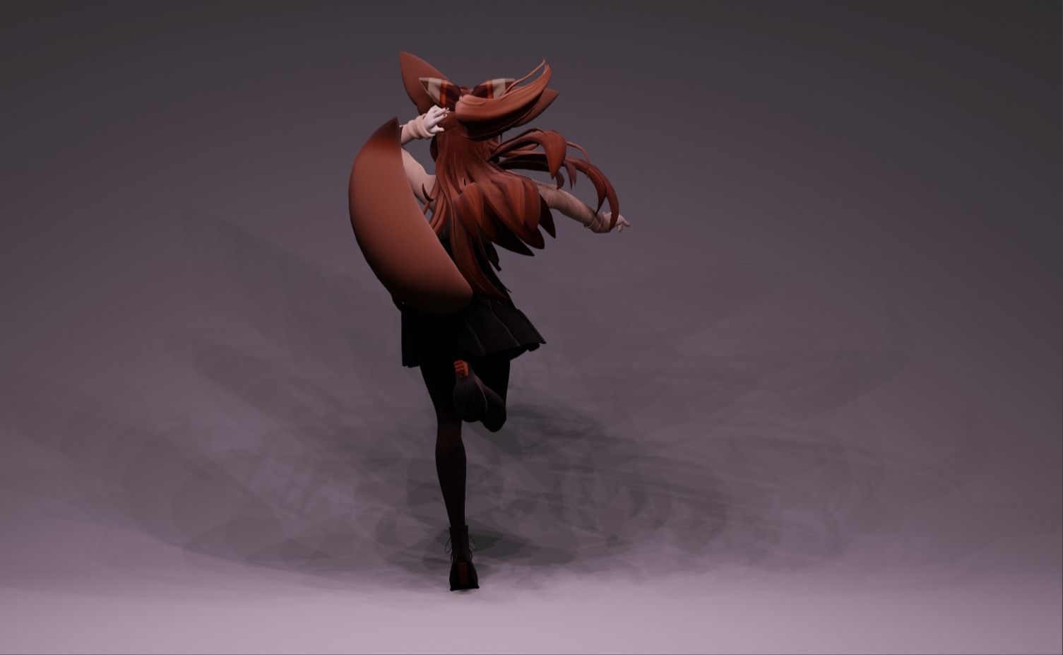 Anime Character - Unique Fox Girl 3D model | CGTrader
