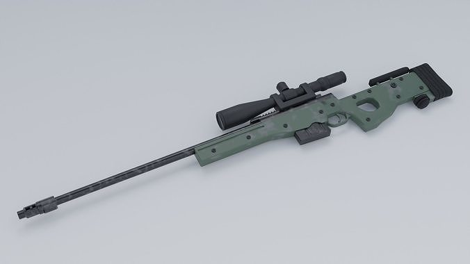 3D model AWM Sniper Rifle VR / AR / low-poly | CGTrader