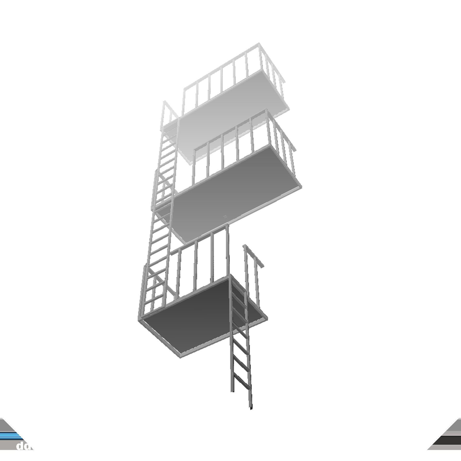 fire escape 3D model | CGTrader
