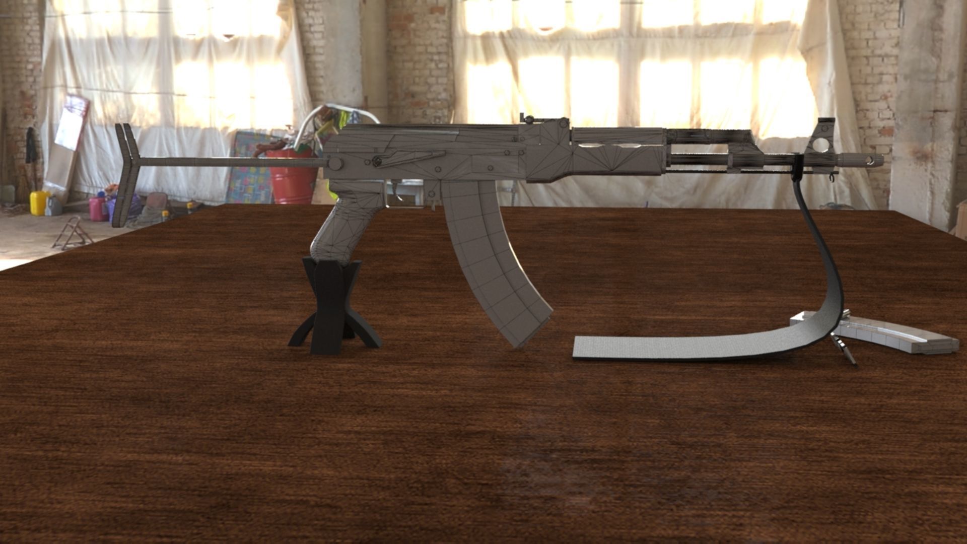 3D model Russian AKS 74 Assault Rifle VR / AR / low-poly | CGTrader